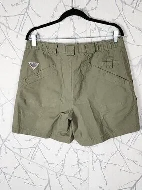 Columbia | Shorts | Columbia Pfg Green Cotton Retro Utility Cargo ...